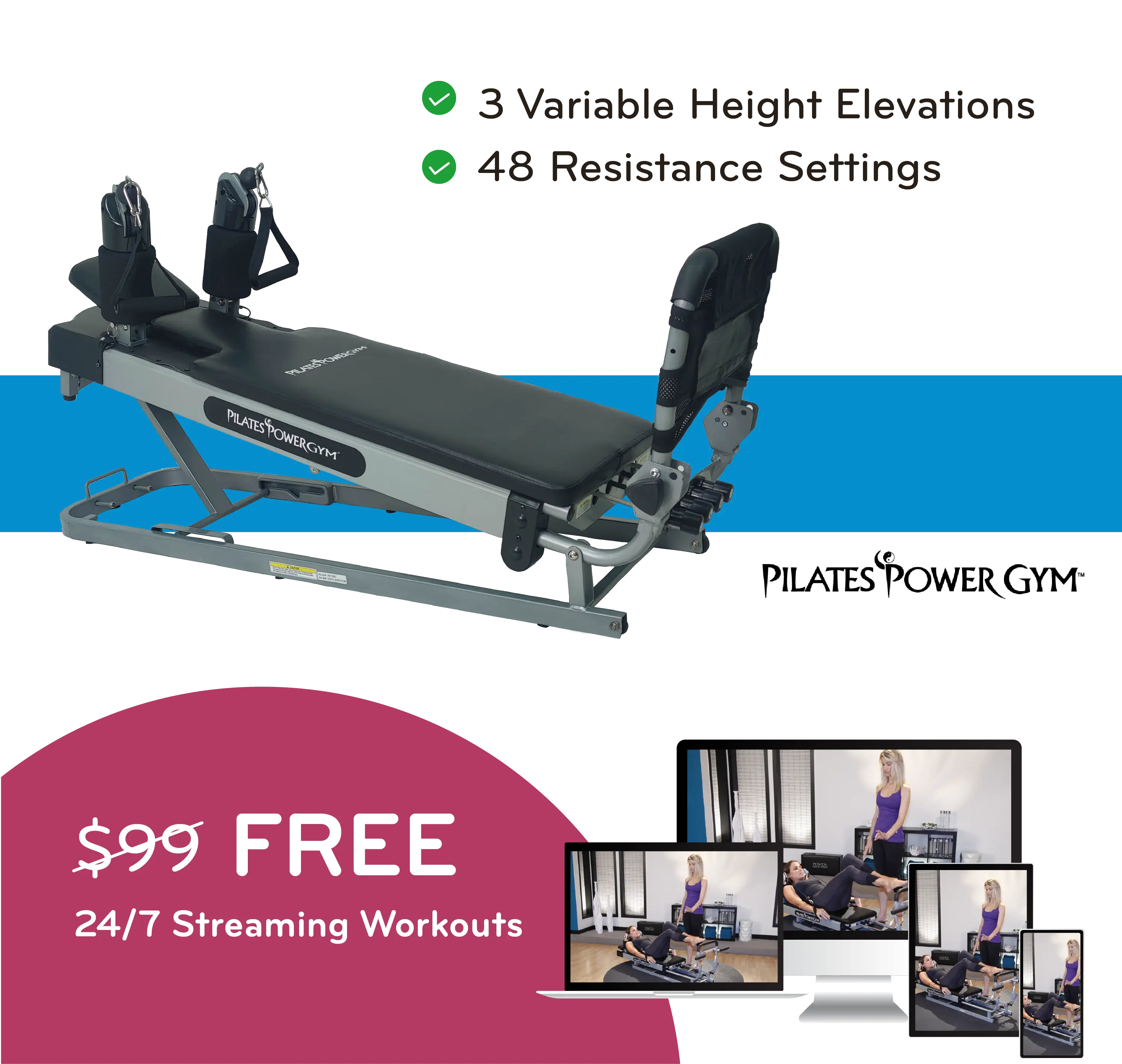 Pilates Power Gym Mini Reformers Budget Friendly Total Body Workout